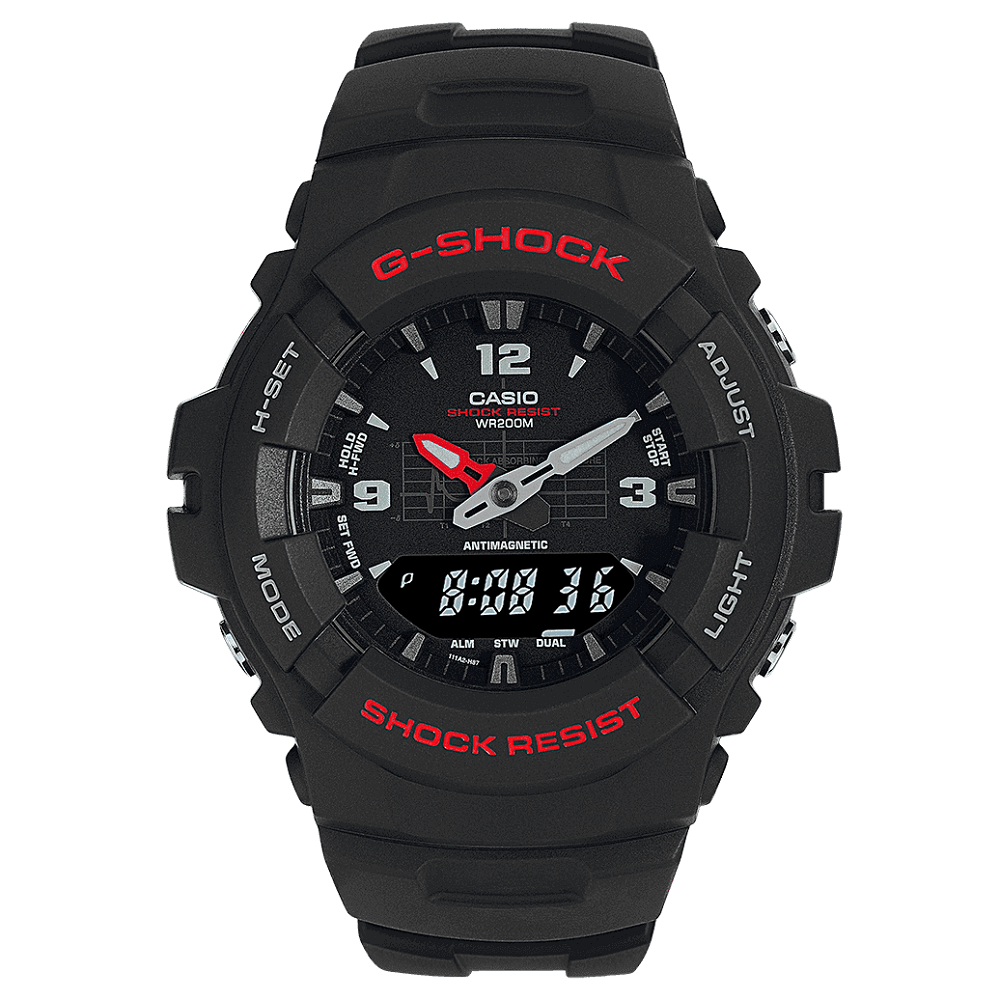 Casio G Shock Antimagnetic Digital Mens Watch G-100-1BVMUR | H&H ...