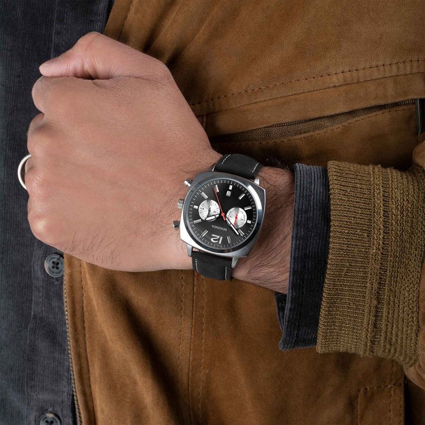 Sekonda Pilot Airborne Chronograph Black Strap Mens Watch 30028 | H & H ...